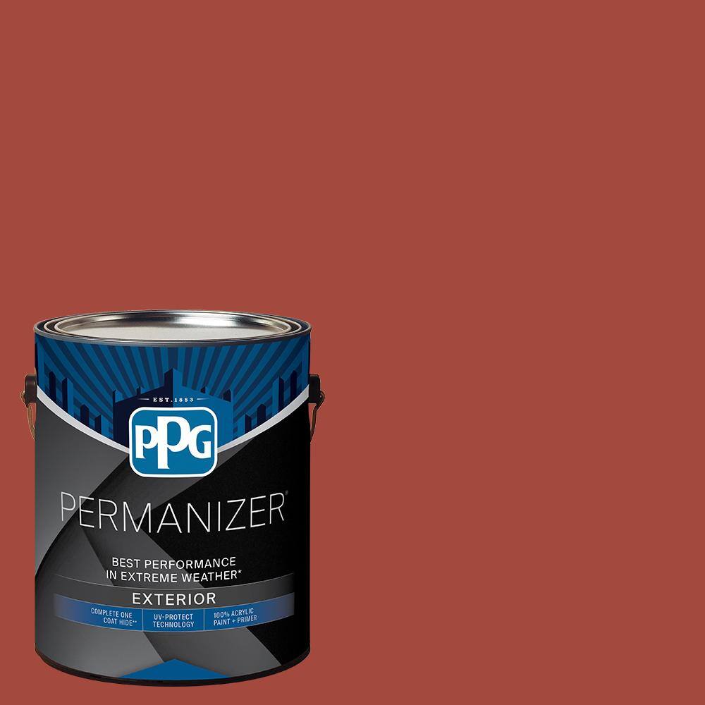 PERMANIZER 1 gal. PPG1064-7 Rum Raisin Satin Exterior Paint PPG1064-7PZ ...