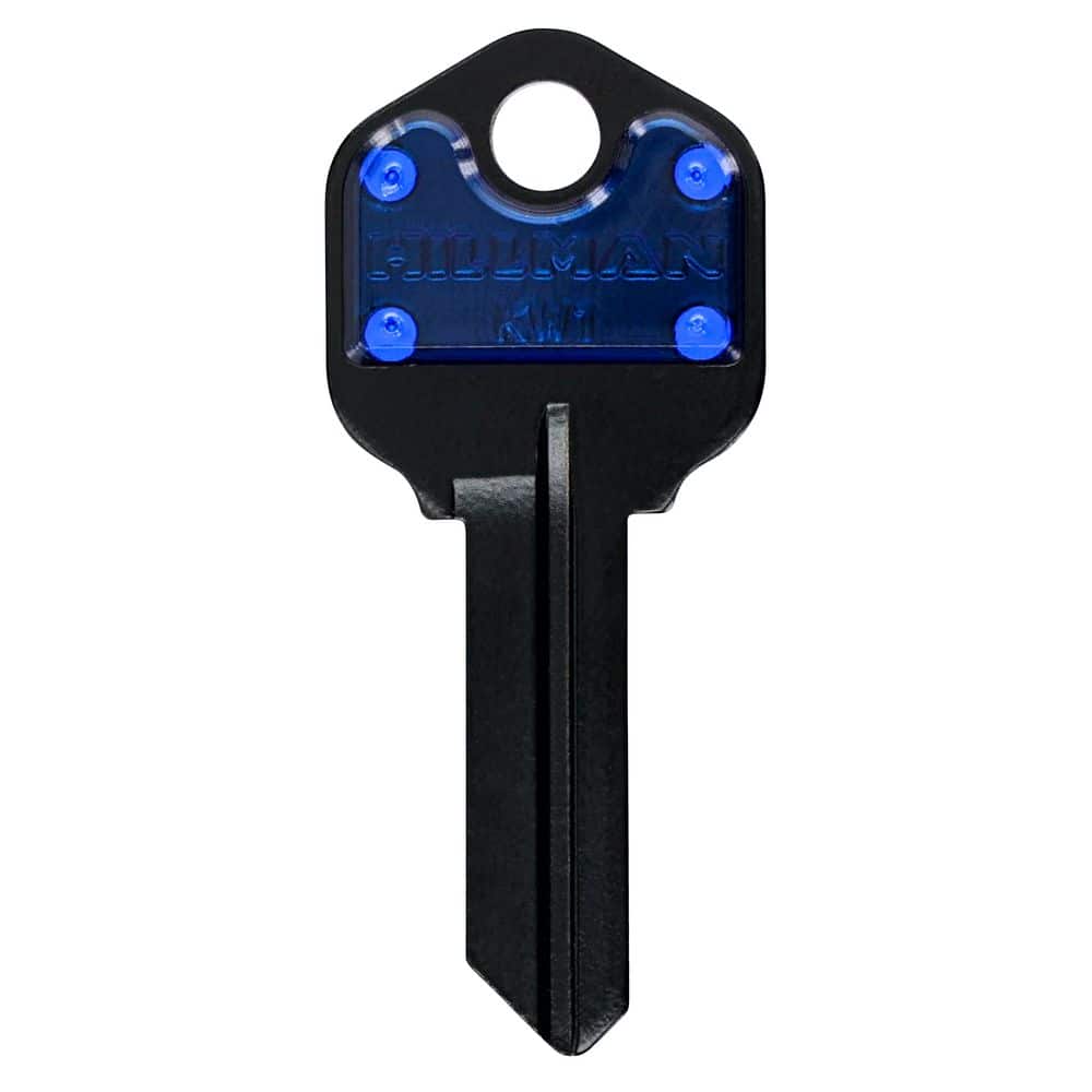 Hillman #66 Colorplus KW1 Black Blue Key Blank 9986628 - The Home Depot