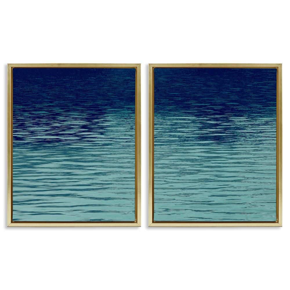 Stupell Industries Soothing Water Ripples by Maggie Olsen 2-Pieces Gold ...