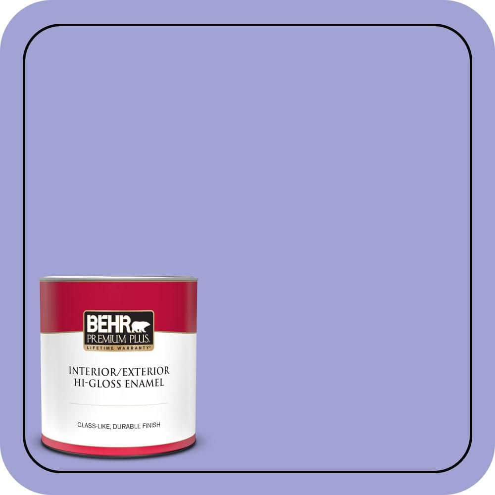 BEHR PREMIUM PLUS 1 qt. #P550-4 Water Hyacinth Hi-Gloss Enamel Interior ...
