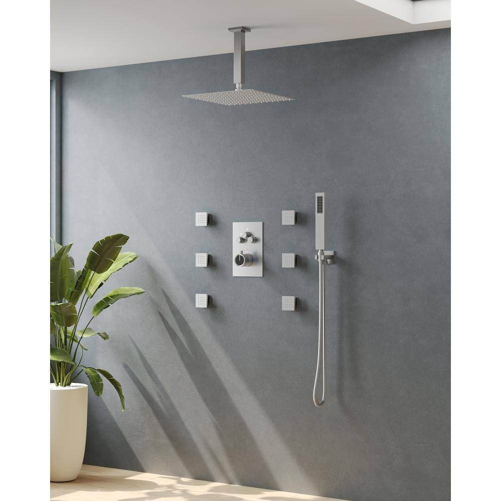 Have a question about EVERSTEIN Luxury 7-Spray Patterns Thermostatic 12 in. Ceiling Mount ...