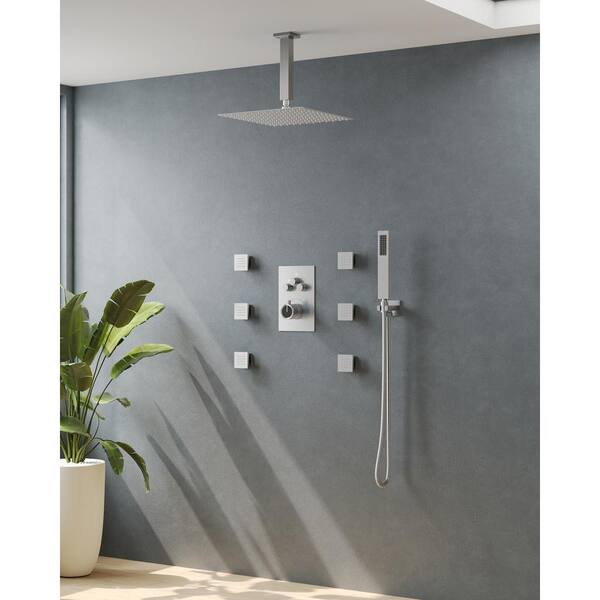 Have a question about EVERSTEIN Luxury 7-Spray Patterns Thermostatic 12 in. Ceiling Mount ...