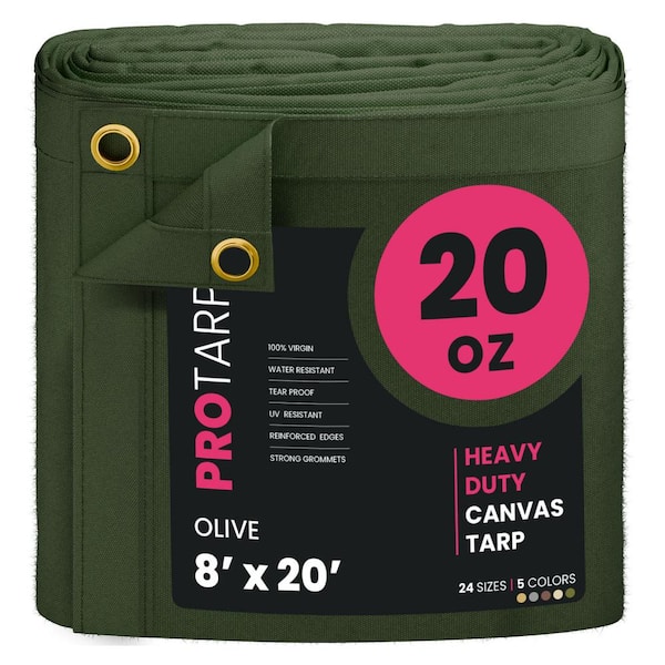 PROTARP Extreme Heavy Duty 20 OZ Water Resistant Canvas Tarp, UV ... PROTARP Extreme Heavy Duty 20 OZ Water Resistant Canvas Tarp, UV ...