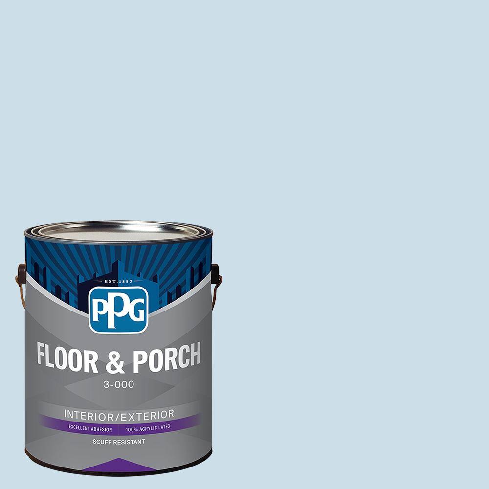 PPG 1 gal. PPG1239-2 Duck's Egg Blue Satin Interior/Exterior Floor and ...