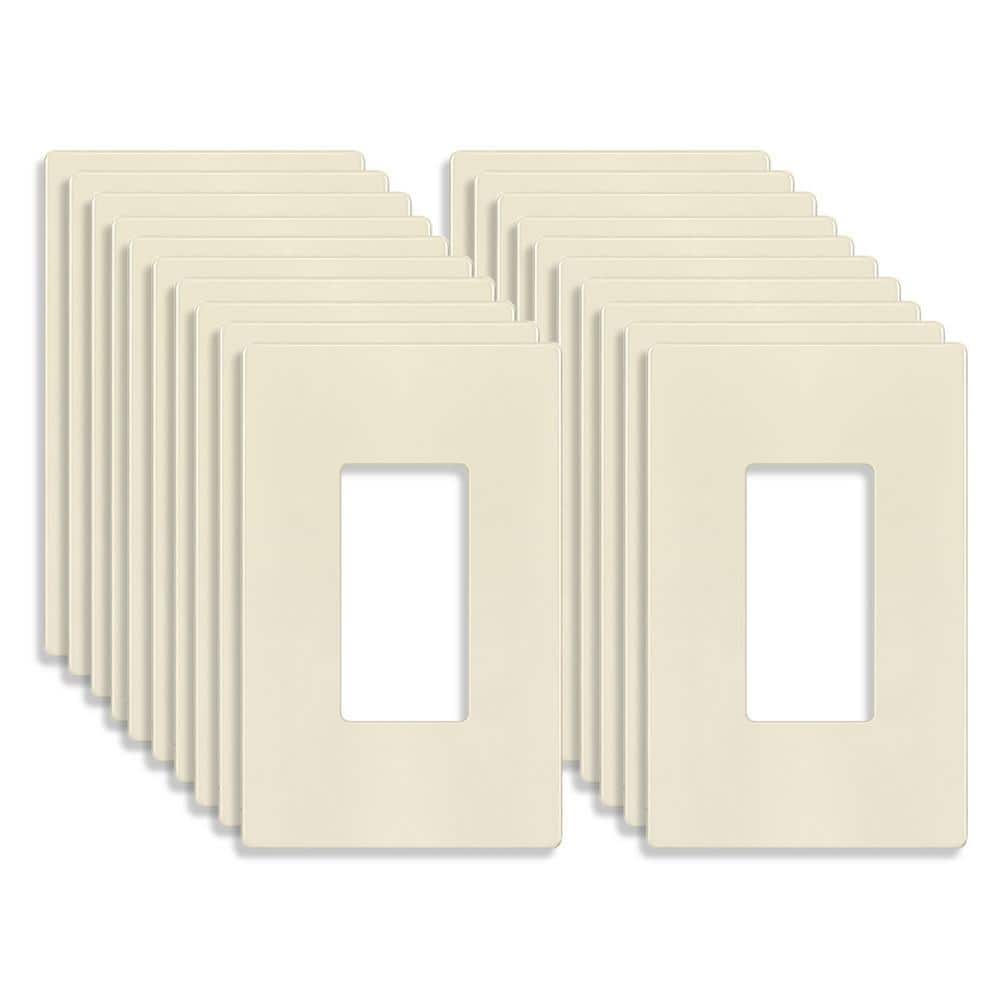 ENERLITES 1-Gang Light Almond Decorator/Rocker, Plastic Polycarbonate ...