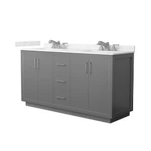 Wyndham Collection Icon 72 in. Double Freestanding Dark Gray Bath ...