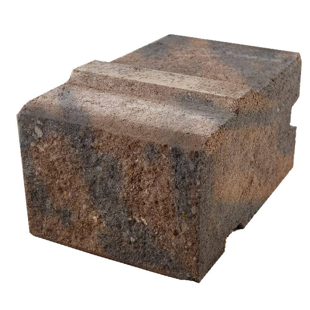 Cypress Taper Side 6"H x 8"W x 12"D Harvest Blend Concrete Retaining ...