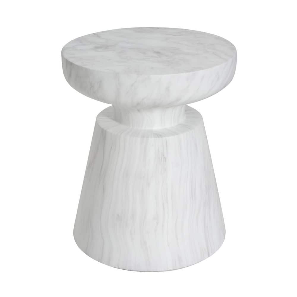15 in. W x 18 in. H White Composite Sturdy Indoor and Outdoor Side ...