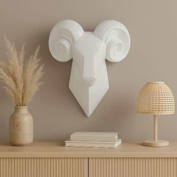Benjara Ellena White 6.75 in. x 15.25 in. Resin Animals BM331060 - The ...
