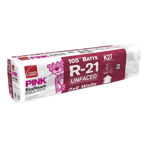 Owens Corning R-21 Unfaced Fiberglass Insulation Batt 15 in. x 105 in ...