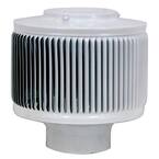 Active Ventilation 3 in. Dia Aura PVC Vent Cap Exhaust with Adapter for ...