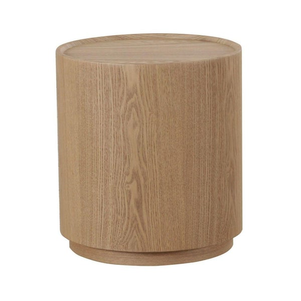 MR MODREST Modrest Quillen Modern 16 in. Natural Ash Round Wood End ...