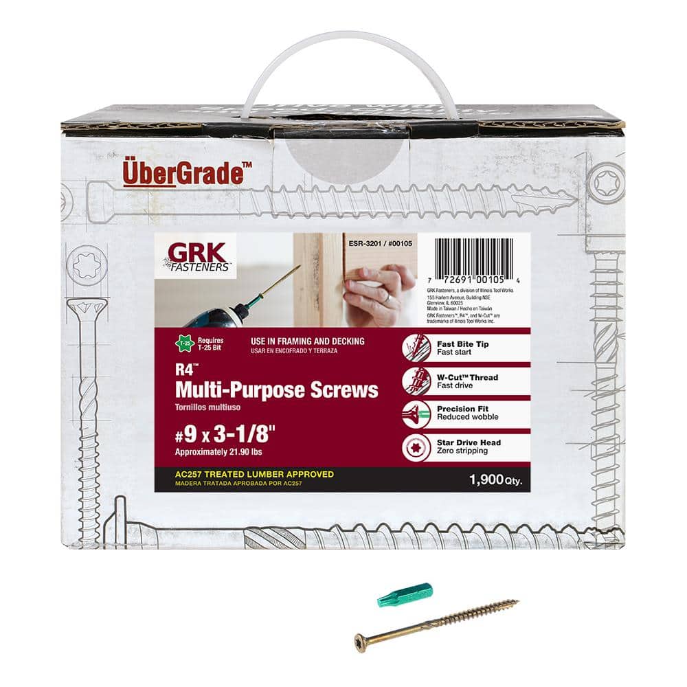 Reviews for GRK Fasteners #9 x 3-1/8 in. Star Drive Bugle Head R4 Multi ...