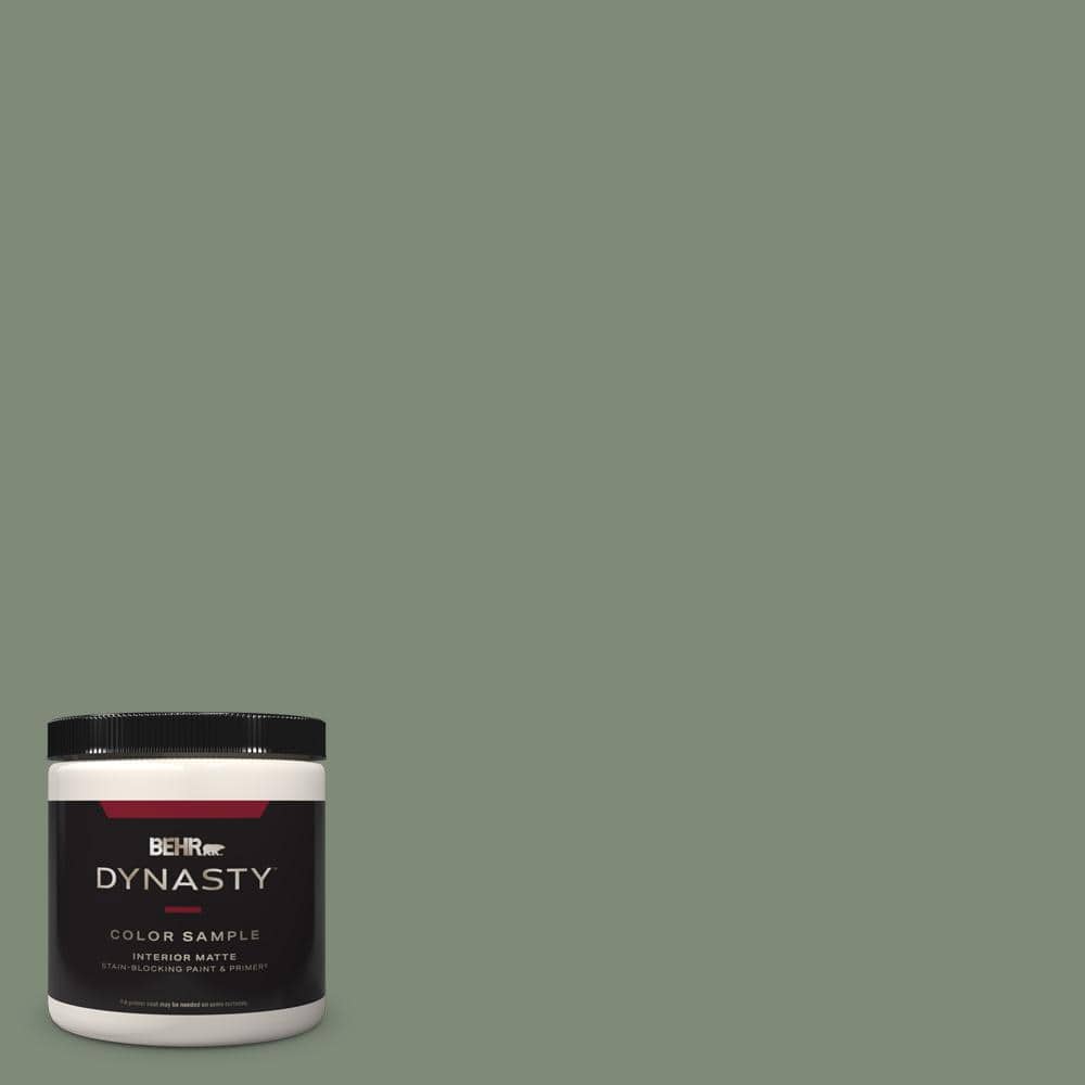 BEHR DYNASTY 8 oz. #N400-5 Thai Basil One-Coat Hide Matte Stain ...
