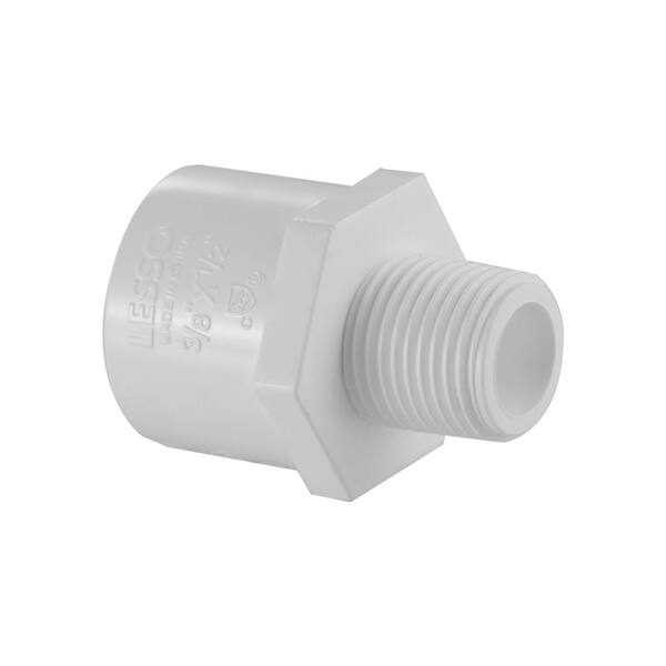 IPEX 1/2 in. x 3/4 in. PVC Schedule 40 MPT x Soc Male Adapter 235327 - The Home Depot