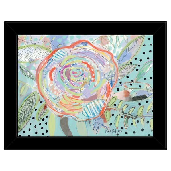 HomeRoots Charlie Bloom for Yourself 1-Piece Framed Wall Art 15 in. x ...
