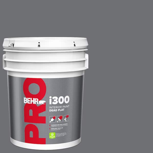 BEHR PRO 5 gal. #PPU18-03 Antique Tin Dead Flat Interior Paint PR31305 ...