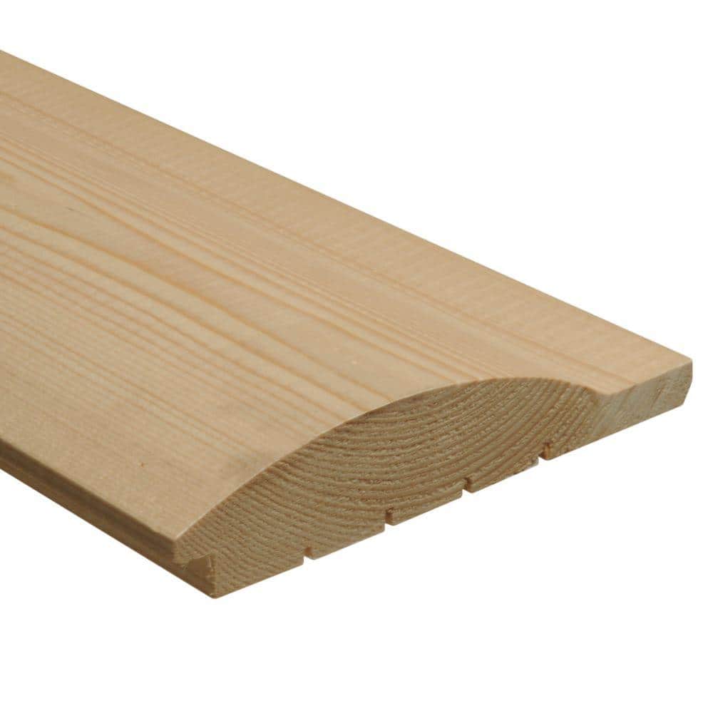 Edge 8 in. x 192 in. Wood Spruce Log Cabin Siding 42578 - The Home Depot