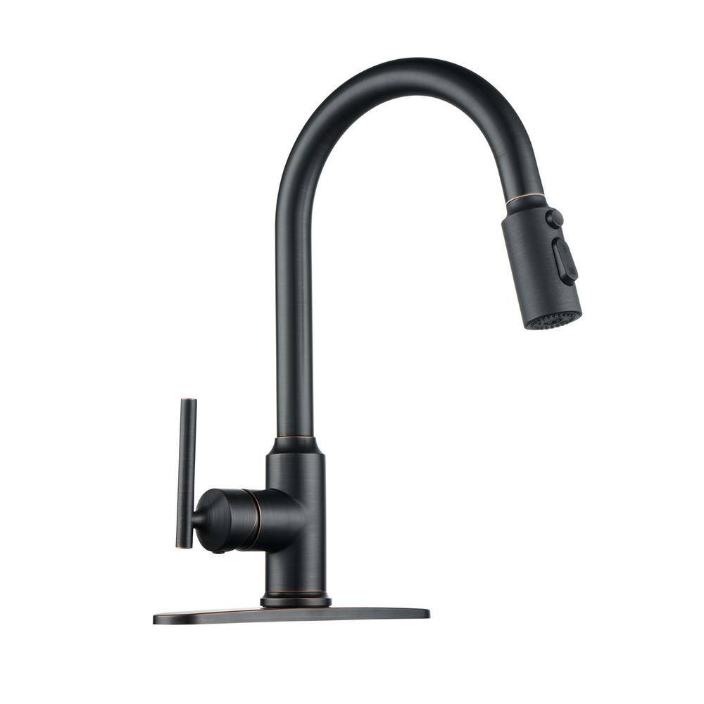 3-Mode Single Handle Pull Down Sprayer Kitchen Faucet with TurboSpray ...