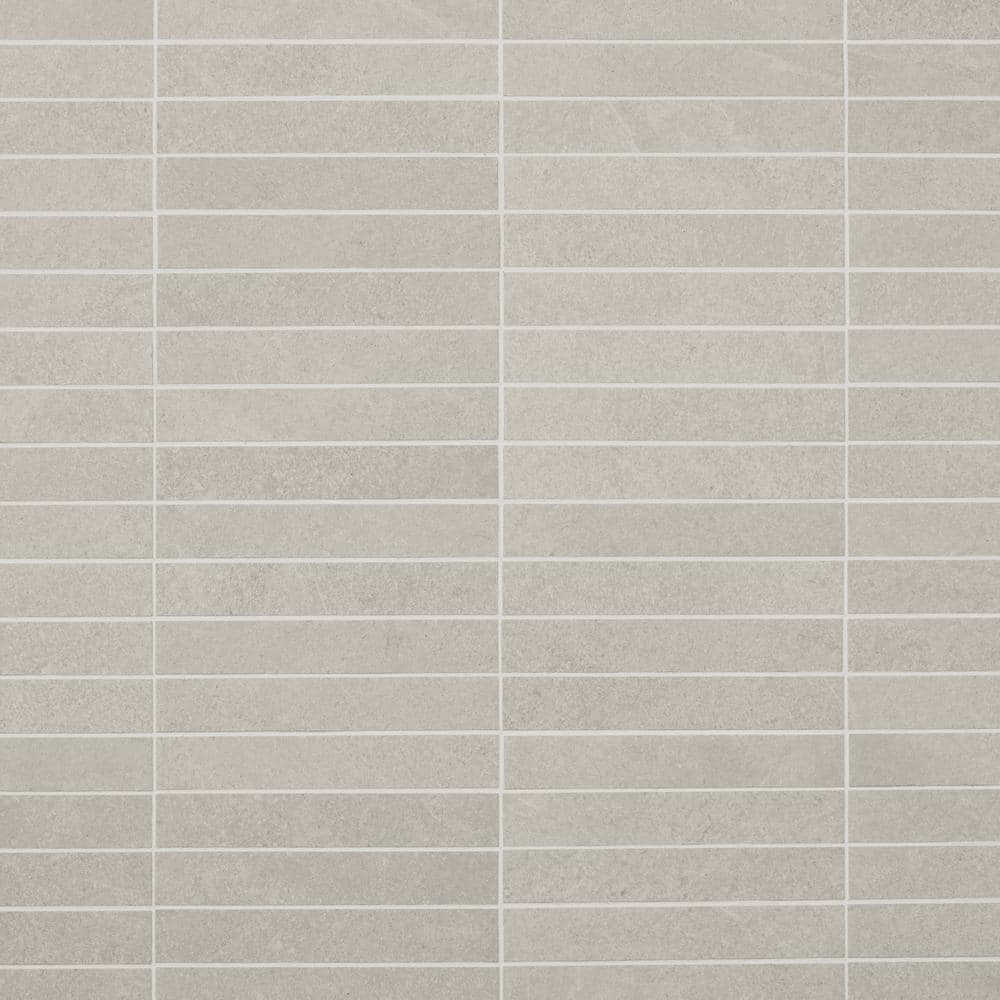 Ivy Hill Tile Monolith Linen White 11.81 in. x 11.81 in. Stacked Matte ...