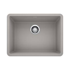 Blanco PRECIS Coal Black Granite Composite 23.44 in. Single Bowl ...