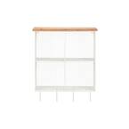 StyleWell 23 in. H x 19 in. W x 6 in. D White Metal Wall-Mount Storage ...