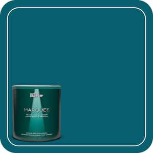 BEHR PREMIUM PLUS 1 qt. #T16-04 Galapagos Flat Exterior Paint & Primer ...