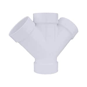 NIBCO 1-1/2 in. PVC DWV 45-Degree All Hub Double Wye Fitting C4834HD112 ...