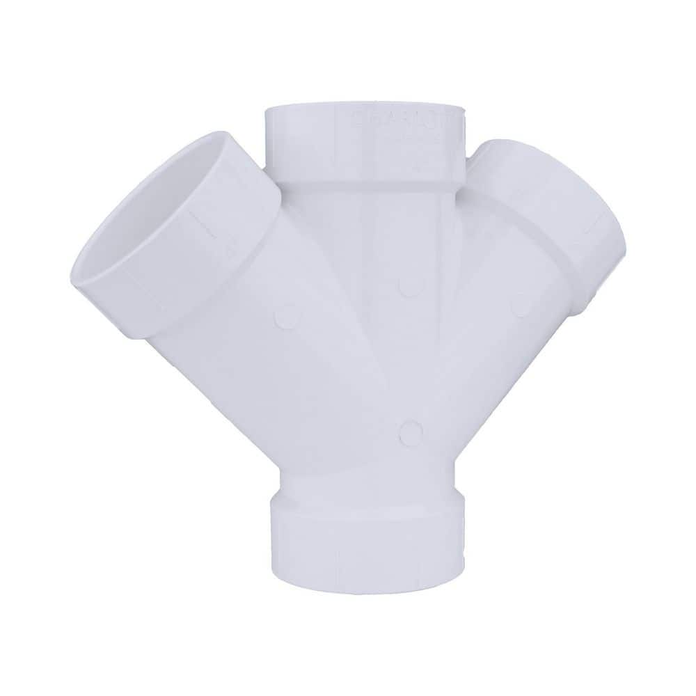 Charlotte Pipe 2 in. PVC DWV Double Wye Fitting PVC 00611 0800 - The ...