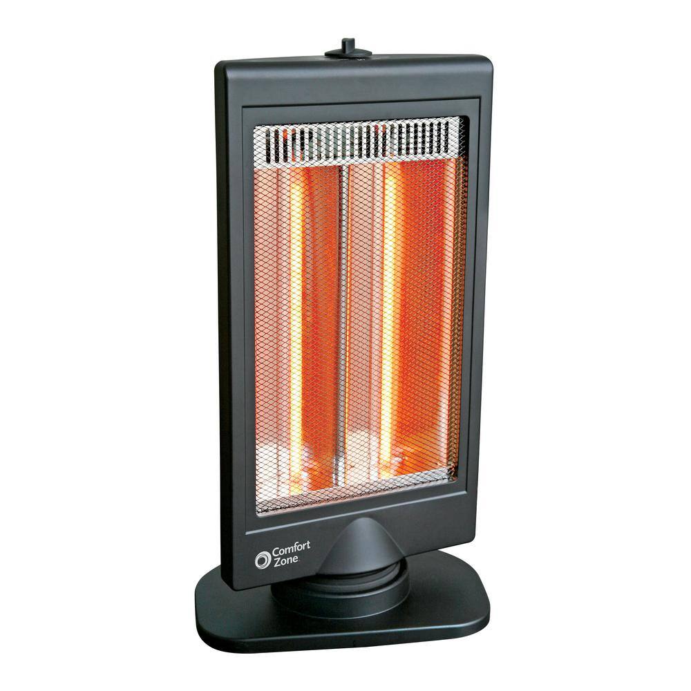 Comfort Zone 400/800-Watt Flat Panel Halogen Infrared Electric Portable ...
