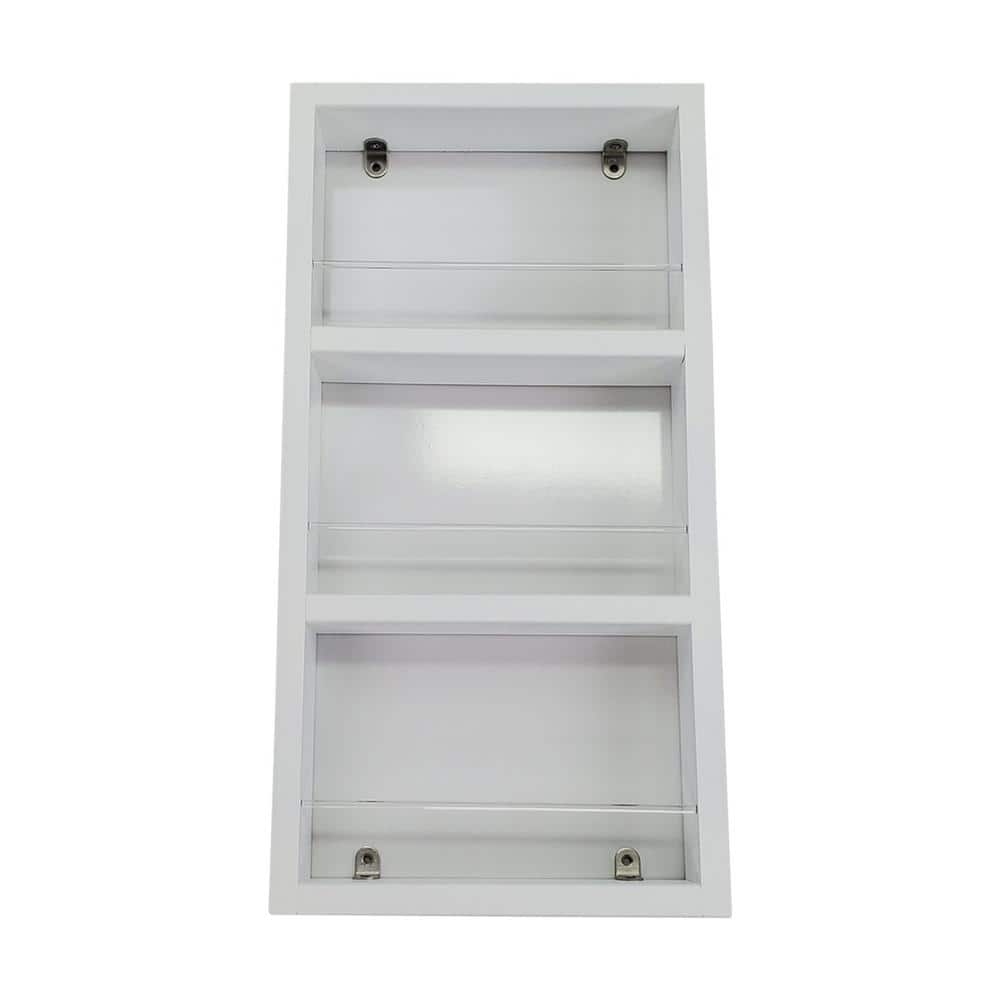 WG Wood Products 3.5 in. x 11 in. x 21 in. Malibu White Enamel Wood ...