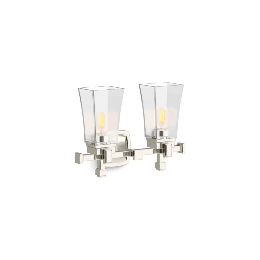 KOHLER Riff 2-Light Polished Nickel Wall Sconce 31756-SC02-SNL - The ...