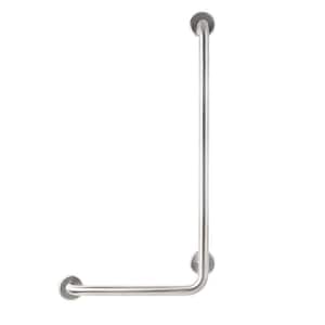 CSI Bathware 12 in. x 12 in. Left Hand Vertical Angle Grab Bar in ...