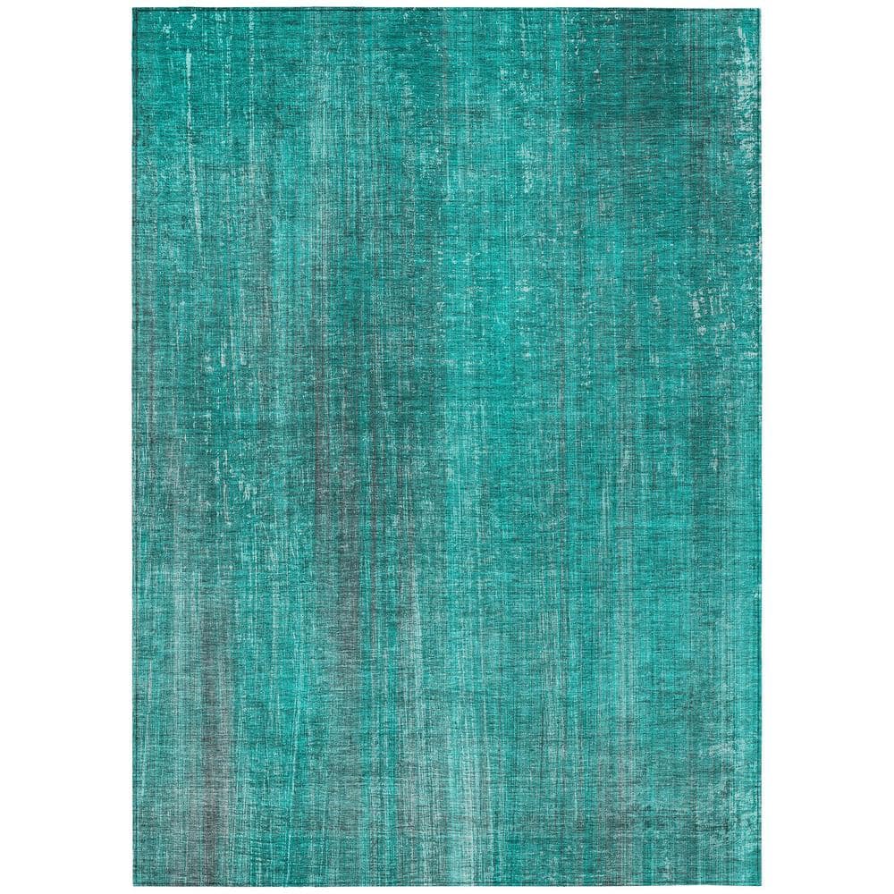 Addison Rugs Chantille ACN552 Teal 5 ft. x 7 ft. 6 in. Machine Washable ...