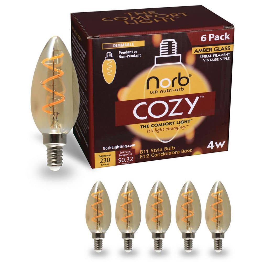 ELECWISH NorbCOZY 4W Equivalent B11 Warm White (Less Than 2700K ...