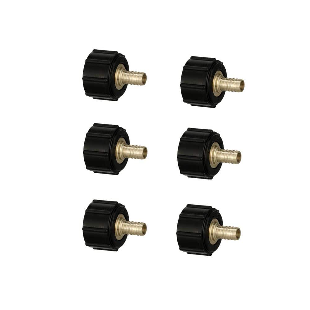 Viega Manabloc 3/8 in. x 1/2 in. PB Brass Port Adapter (6-pack) 50267 ...