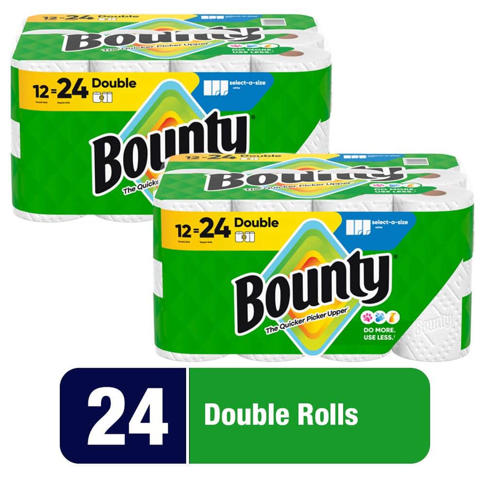 Reviews for Bounty White, Select-A-Size Paper Towel Roll (24 Double ...