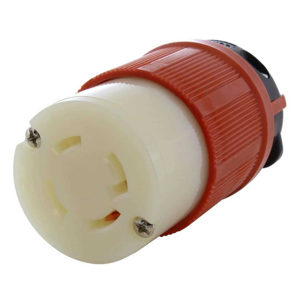 AC WORKS NEMA L16-30R 3-Phase 30A 480V 4-Prong Locking Female Connector ...