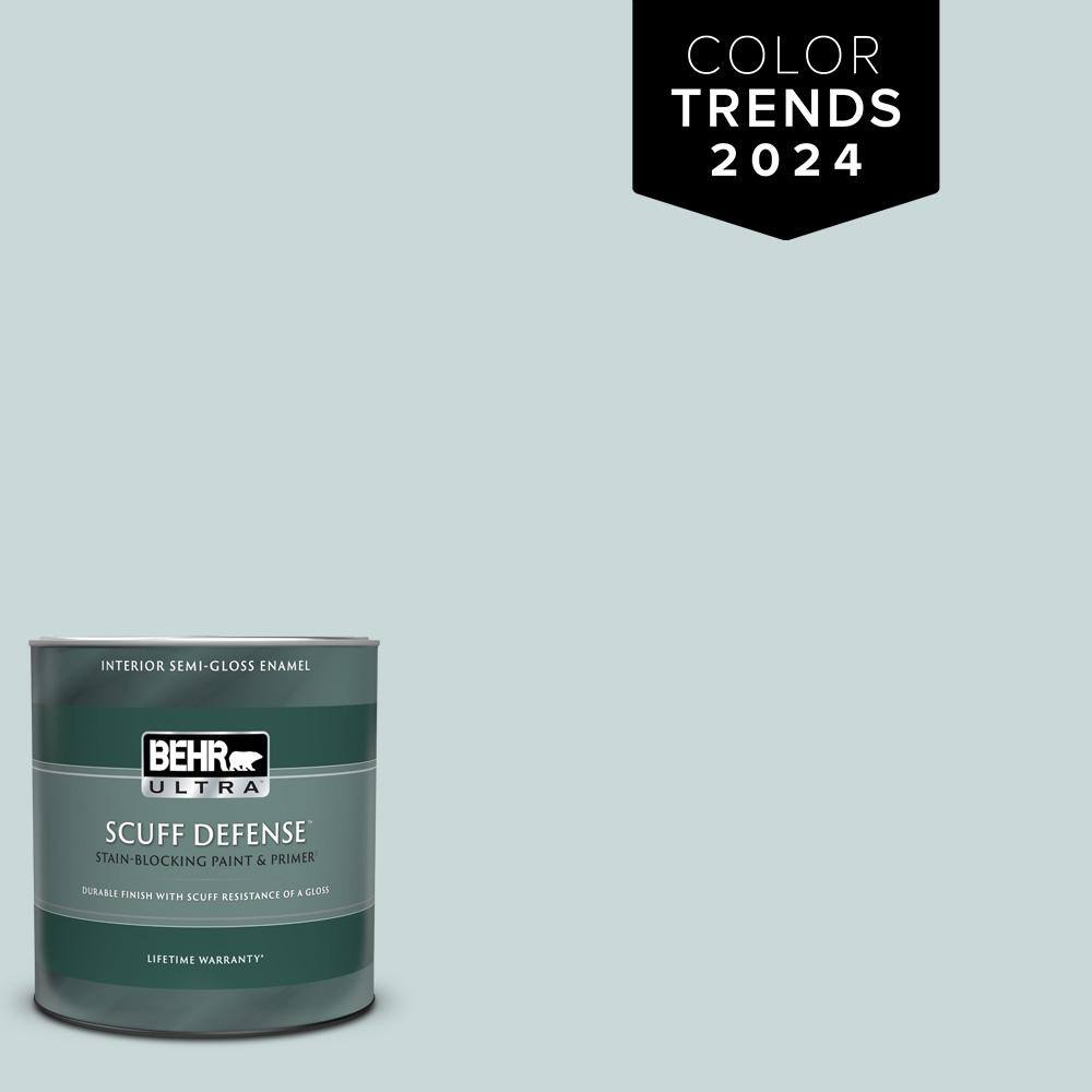 BEHR ULTRA 1 qt. #PPU13-16 Offshore Mist Extra Durable Semi-Gloss ...