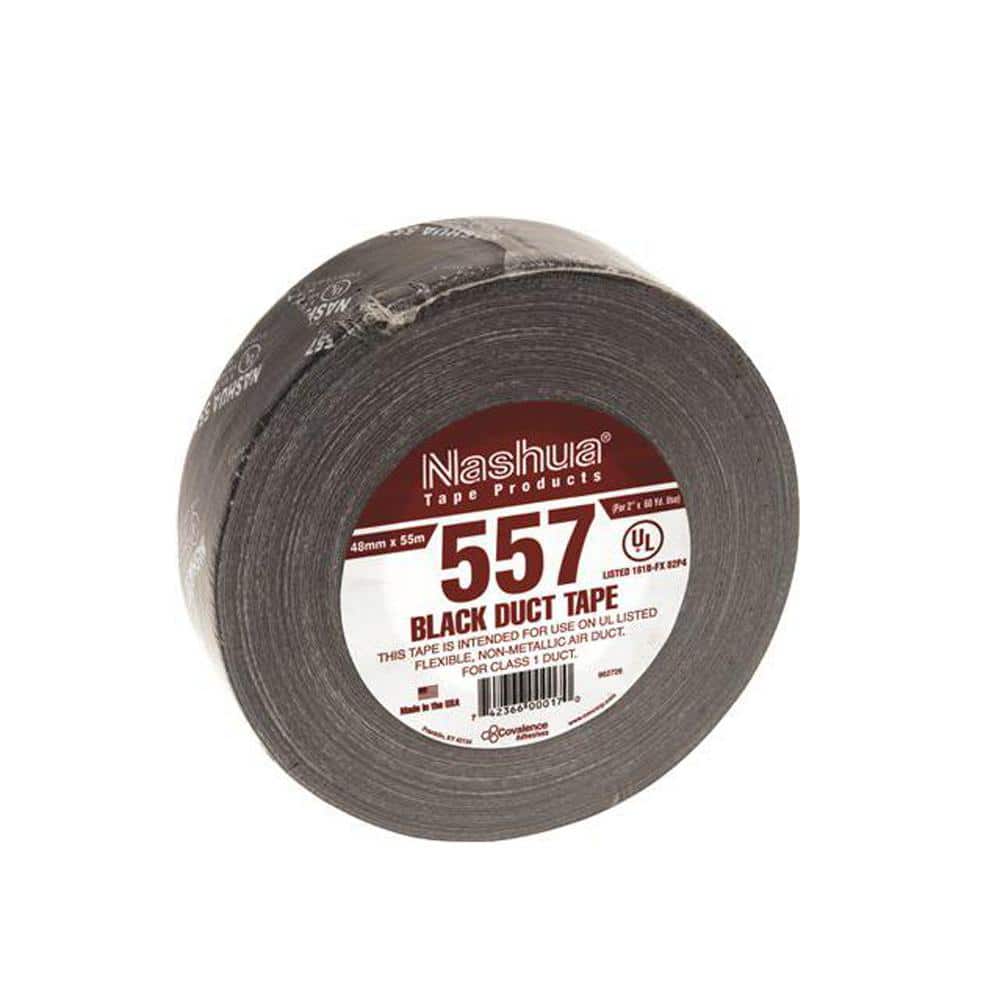 Nashua Tape 1.89 in. x 60 yds. UL181B FX Listed Duct Tape in Black ...