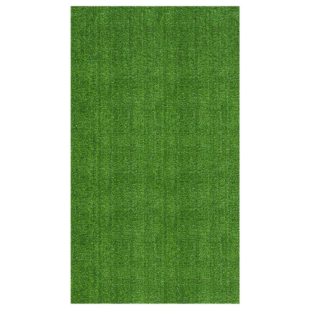 Reviews for Ottomanson Evergreen Waterproof 4 ft. x 7 ft. Indoor/Outdoor Green Artificial Grass ...