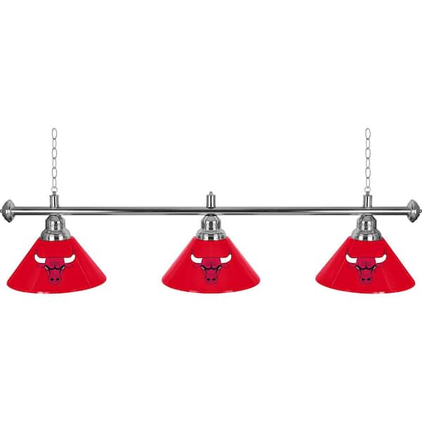 Chicago Bulls Logo 3-Light Red Billiard Light NBA14CB-HD - The Home Depot