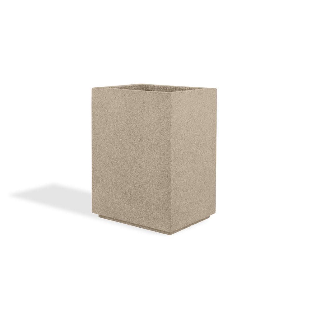 PolyStone Planters Cozumel Column 23 in. x 30 in. Sandstone Granite ...