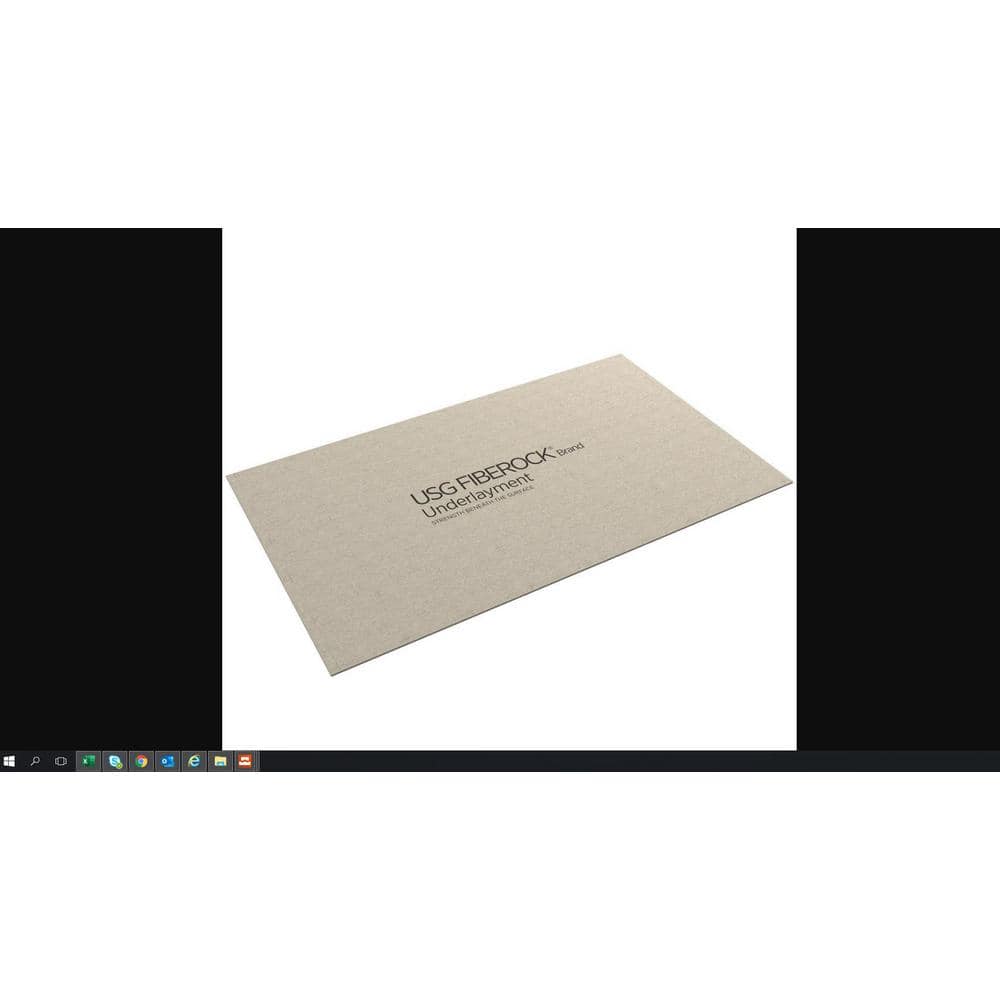 USG Fiberock Brand 1/4 in. x 3 ft. x 5 ft. Aqua-Tough Underlayment ...