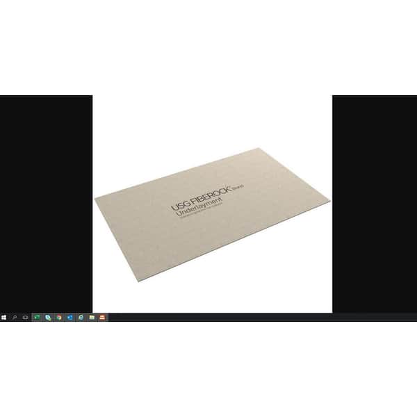 USG Fiberock Brand 1/4 in. x 3 ft. x 5 ft. Aqua-Tough Underlayment ...