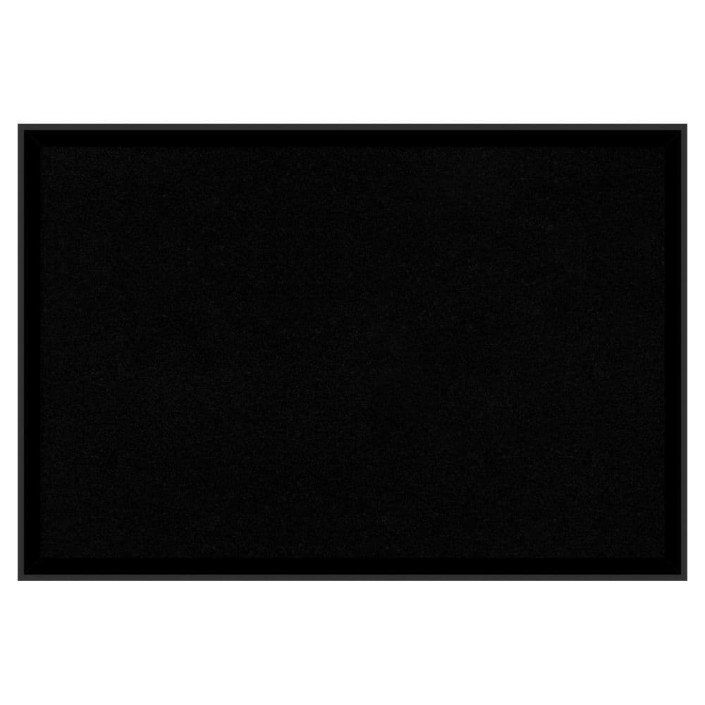 Amanti Art Incline Black 25 in. x 17 in. Wood Framed Black Cork Memo ...
