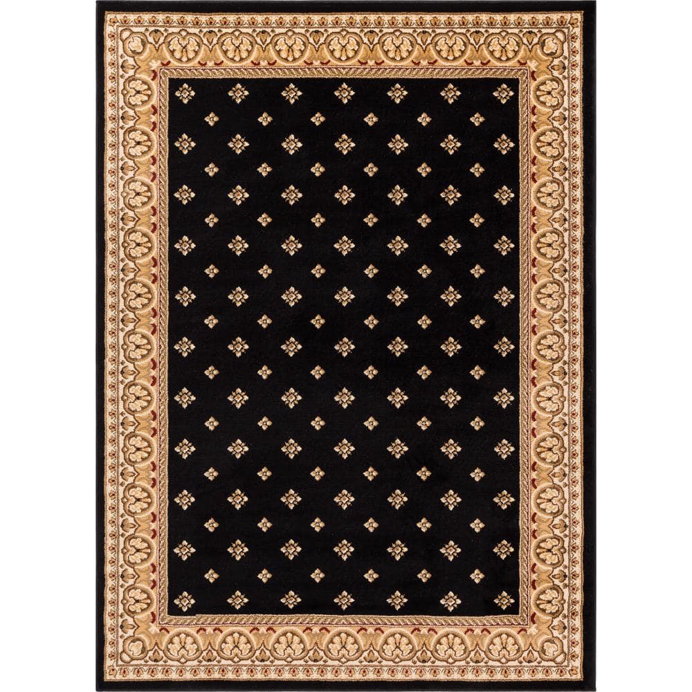 Well Woven Barclay Hudson Terrace Black 5 ft. x 7 ft. Traditional ...