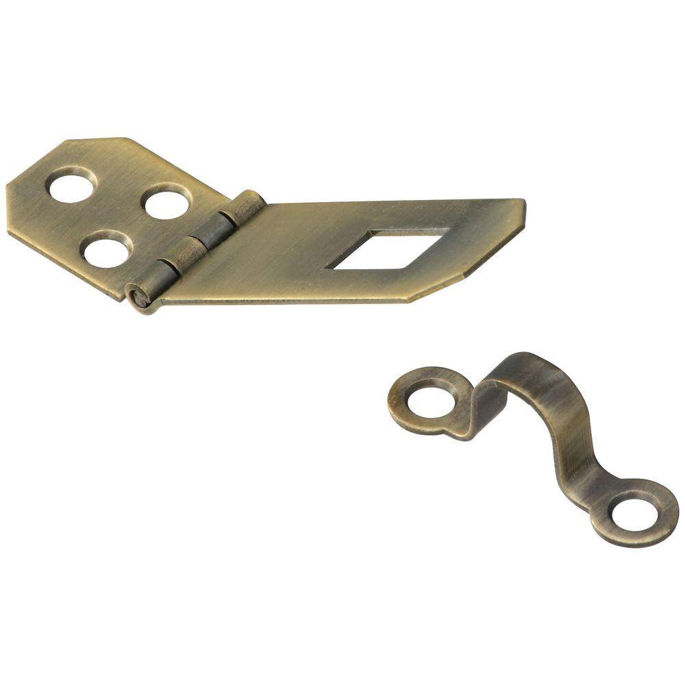 Stanley-National Hardware 3/4 in. Antique brass Solid Brass Hasp CD5325 ...