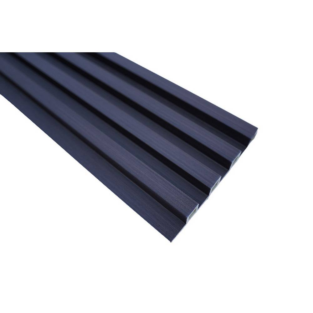 Ejoy 94.5 in. x 8.6 in. x 1 in. PVC Vinyl Indoor 4 Grid Cladding Panel (Set of 8-Piece ...