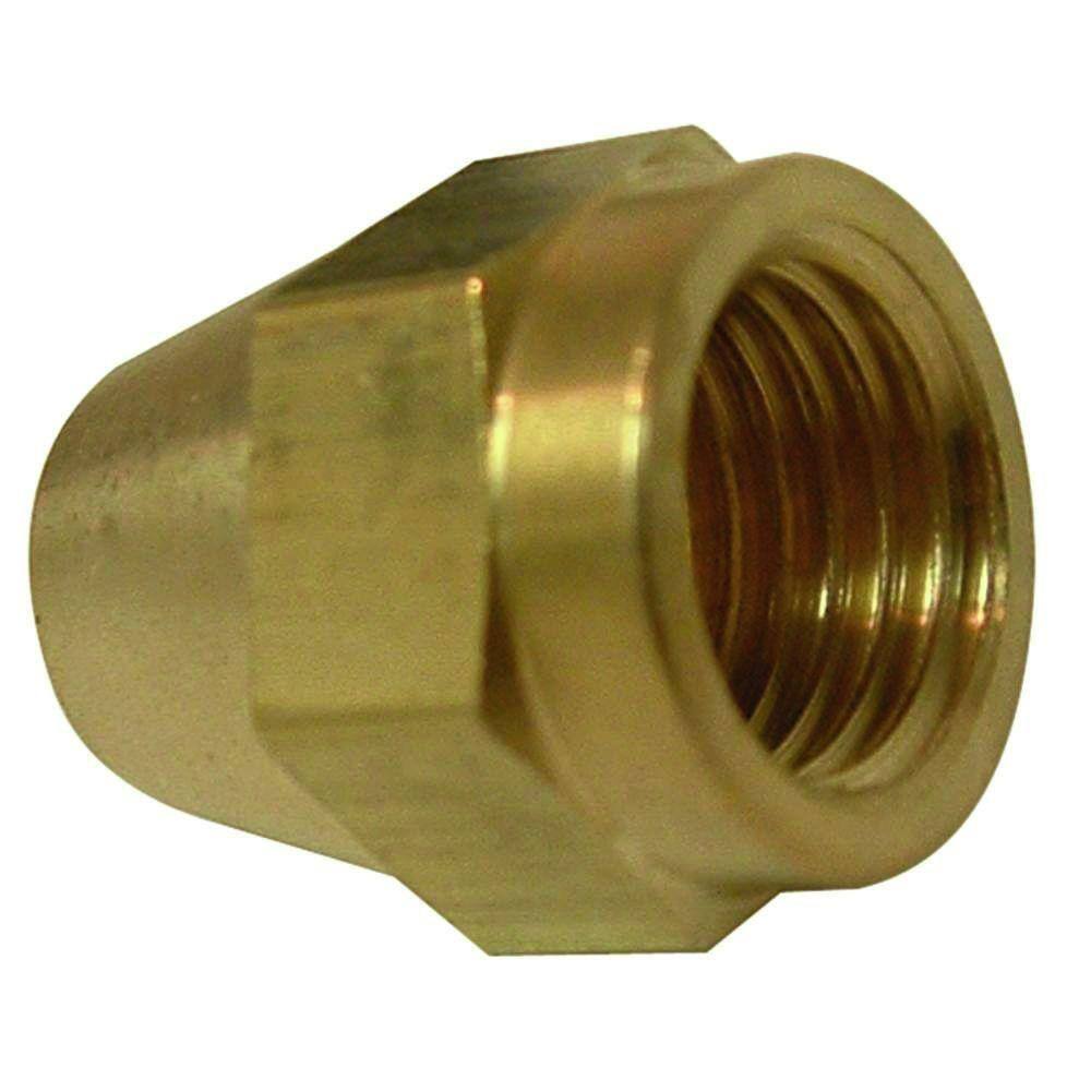 Everbilt 1 4 In Flare Brass Nut Fitting 801559 The Home Depot